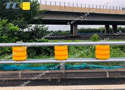China Yellow Orange Roller Crash Barrier Anti Rust For Vehicle / Road Protecting for sale