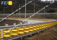 China EVA PU Plastic Traffic Bend Roller Road Guardrail Rotating Safety Anti Collision for sale