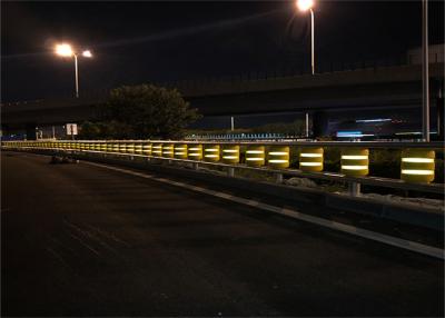 China Orange Yellow Barrel Guardrail Barrier With Reflective Stripe for sale