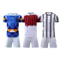 China Unisex Youth Soccer Uniforms , Multicolor Polyester Soccer Jerseys for sale