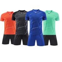 China Unisex Youth Soccer Uniforms , Multicolor Polyester Soccer Jerseys for sale