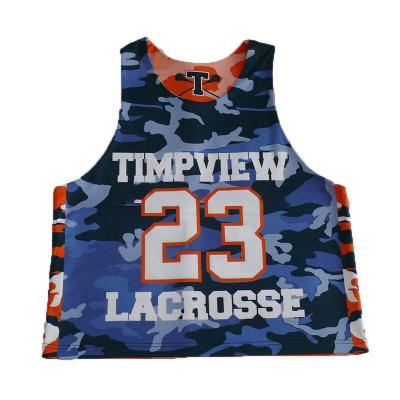 China Polyester Youth Reversible Lacrosse Uniforms Washable Anti Shrink for sale