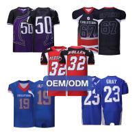 China Polyester Printing Sublimated Football Jerseys Washable Practical for sale