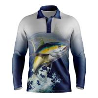 China Multiscene Fishing Tournament Jerseys Long Sleeve Polo Washable for sale