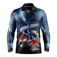 China Multiscene Fishing Tournament Jerseys Long Sleeve Polo Washable for sale