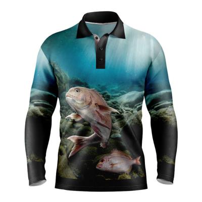 China Multiscene Fishing Tournament Jerseys Long Sleeve Polo Washable for sale