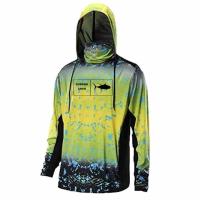 China Unisex Practical Hooded Fishing Jersey , Polyester Tournament Fishing Apparel for sale