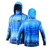 China Unisex Practical Hooded Fishing Jersey , Polyester Tournament Fishing Apparel for sale