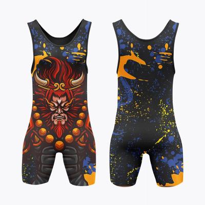 China Washable Practical Mens Singlet Wrestling , Multiscene Custom Wrestling Apparel for sale