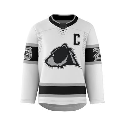 China Washable Long Sleeves Pro Hockey Jersey , Unisex Ice Hockey Team Uniforms for sale