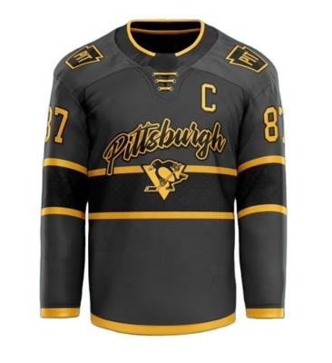 China Men Printing Black Hockey Practice Jersey Multipurpose Practical for sale