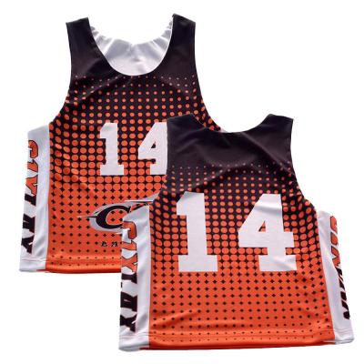 China Practical Unisex Lacrosse Practice Jersey , Multipurpose Reversible Pinnies Custom for sale
