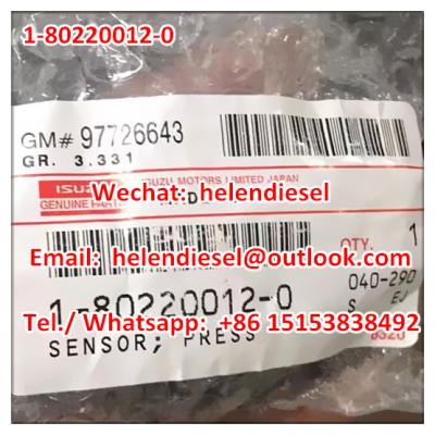 China Genuine and New ISUZU Pressure Sensor 1-80220012-0 , 1802200120 , 1-80220012-1 , 1802200121 , 1-80220012-# , GM 97726643 for sale