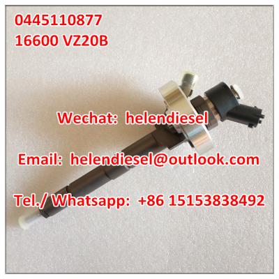 China Genuine and New  injector 0445110877 ,0 445 110 877, 0445110877, 16600 VZ20B , 16600-VZ20B , 16600VZ20B original for sale