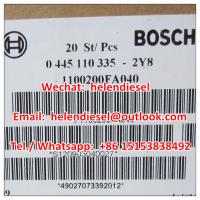 China Genuine and New  injector 0445110335 , 0 445 110 335 , 0445110 335 , 1100200FA040 JAC original, exchange 0445110512 for sale