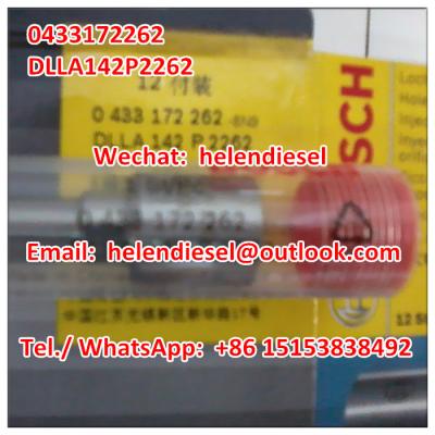 China Genuine Brand New  injector nozzle 0433172262 , 0 433 172 262 , DLLA142P2262 , DLLA 142 P 2262  ,  original for sale
