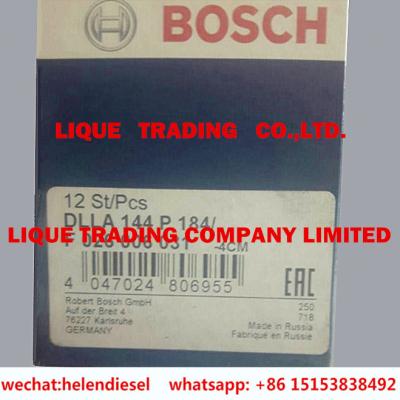 China Genuine and New  injector nozzle DLLA144P184/  , DLLA 144 P 184/  , DLLA144P184 /  ,  original, F026006031 for sale