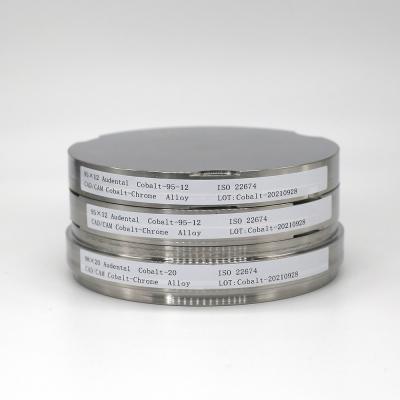 China CAD CAM System Dental Cobalt Chrome Alloy Discs CoCr Milling Blank Denture Metal Material for sale