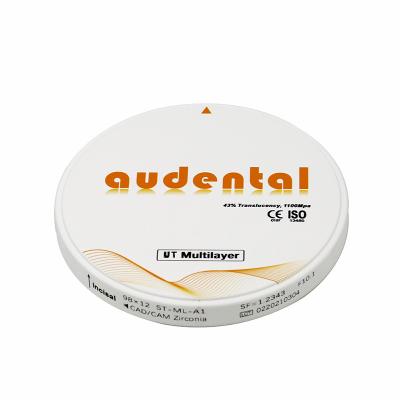 China UT/DUT Multilayer Zirconia Block UTML Zirconia Veneer Blank Material for sale