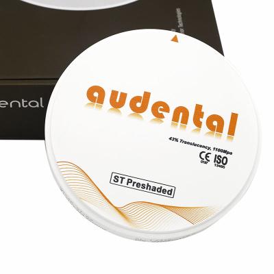 China CAD CAM Pre Shaded Zirconia Block ST/DST High Translucency Zirconia 43% ISO for sale