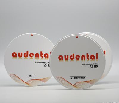 China 14mm Round Disc ST/DST Multilayer Zirconia Block Vita 16 Color Translucency for sale