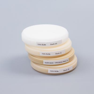 China Audental Dental Laboratory PMMA Disc Pink Clear Flexible 98mm PMMA Block OEM for sale