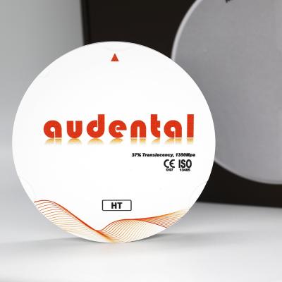 China Audental CAD CAM Zirconia Block 1350MPa HT/DHT White Dental Milling Block Blank for sale