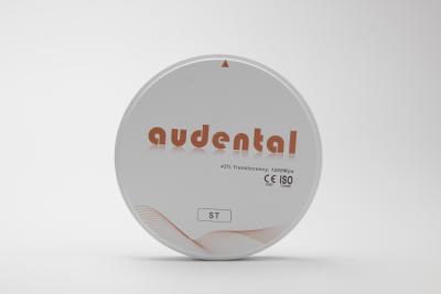 China Audental ST/DST Zirconia Blocks for Full Arch Dental Restorations White Blank Disc Milling CAD/CAM Lab Material D shape 95mm for sale
