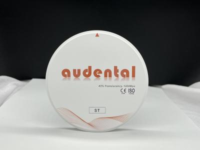 China High Strength ST/DST White Zirconia Block 41-43% Translucent For Dental Restorations for sale