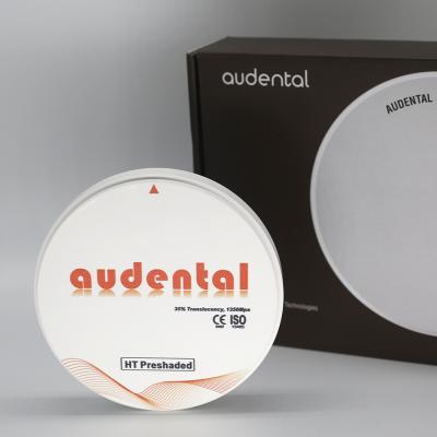 China Audental Dental Restoration HT/DHT White 98mm Zirconia Blocks Dental Lab CAD CAM System Factory Price Dental Consumable for sale