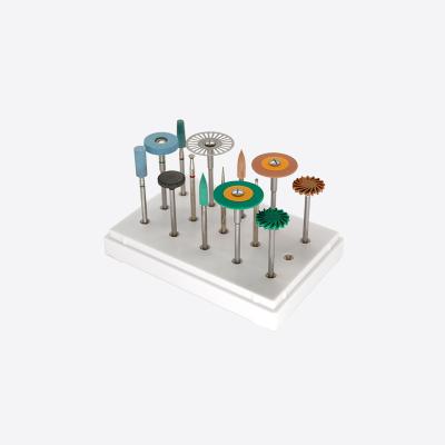China Diamond Dental Acrylic Polishing Burs PMMA Zirconia Crown Polishing Kit for sale