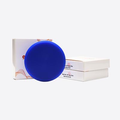 China Dental Wax Disc in multiple colors blue green white designed to burn out clean and allow easy visualization of occlusal morphology for sale
