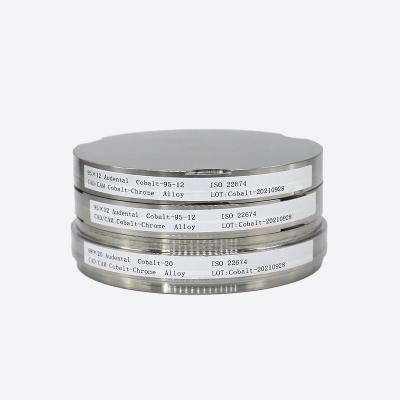 China Cobalt Chrome Block alloy disc for dental prosthetics providing corrosion resistance high strength and biocompatibility for sale