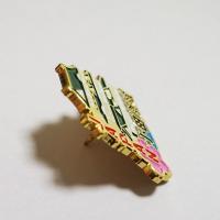 China Custom Soft Enamel Lapel Pin 1.2mm Thick Gold Plating Butterfly Clutch for sale
