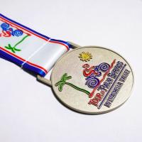 China Round Zinc Alloy Sponsor Medal 2.5 inch Soft Enamel Colors for Cycling Events for sale