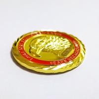 China 4mm Thick Brass Round Metal Coins 1.75 Inch Stamped 3D Design Soft Enamel Custom Challenge Coins for sale