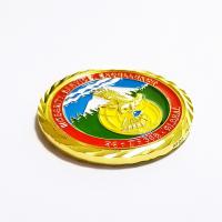 China 4mm Thick Brass Round Metal Coins 1.75 Inch Stamped 3D Design Soft Enamel Custom Challenge Coins for sale