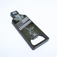 China Modern Metal Bottle Opener 5mm Thick Diecasting Black Nickel Finish 90x29mm for sale