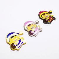 China 30x30mm Christmas Lapel Pin Zinc Alloy Die Casting Hard Enamel Glitter for sale