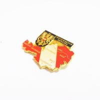 China Custom Soft Enamel Austria Map Lapel Pin 30mm Gold Finish Epoxy Coated Patriotism for sale