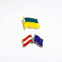 China Custom Soft Enamel Country Flag Lapel Pin Badge 22mm Iron with Epoxy Coating for sale