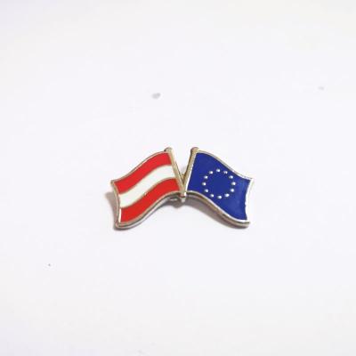 China Custom Country Flag Enamel Lapel Pins 22mm Stamped with Epoxy Coating Silver Finish for sale