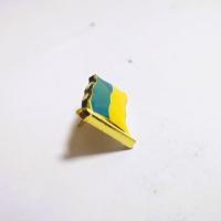 China Custom Ukraine Flag Soft Enamel Pin 20mm Gold Finish Zinc Alloy Die Casted for sale