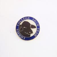 China Custom Iron Stamped Round Lapel Pins 25mm Epoxy Domed Rubber Clutch for sale
