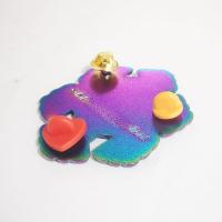 China Custom Zinc Alloy Die Cast Soft Enamel Pins 2.5 Inch Rainbow Snowflake Lapel Pins for sale