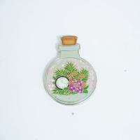 China Custom Soft Enamel Pins 40x27mm Bottle Shape Silver Plating Epoxy Dome Lapel Pins for sale