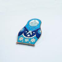China Custom Stamped Iron Soft Enamel Pins 40x25mm with Epoxy Coating and Butterfly Clutch for sale