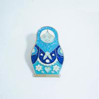 China Custom Stamped Iron Soft Enamel Pins 40x25mm with Epoxy Coating and Butterfly Clutch for sale