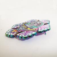 China Custom Zinc Alloy Die Cast Soft Enamel Pins 2.5 Inch Rainbow Snowflake Lapel Pins for sale