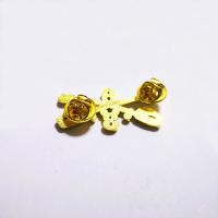 China 1.5 Inch Gold Plated Zinc Alloy Crossed Sabers 3D Die Cast Custom Metal Pin Badge for sale